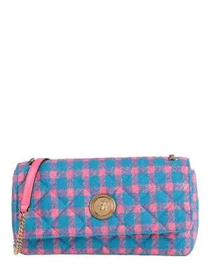 Versace Cross-body Bag In Virgin Wool And Polyamide - Blue
