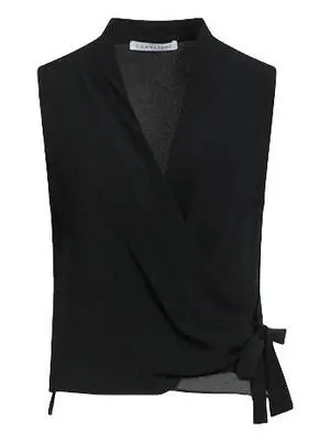 CARACTÈRE Acetate And Silk Top - Black