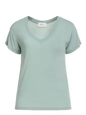 VICOLO Basic Tee In Viscose, Silk And Elastane - Green