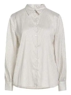 Peserico Striped Woven Shirt - Beige