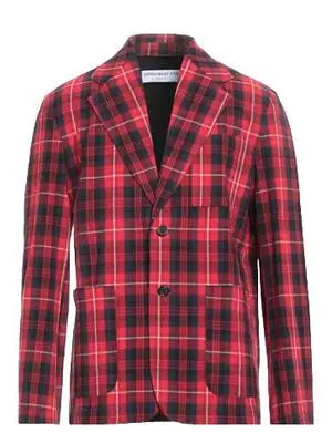 DEPARTMENT 5 Single-breasted Tartan Blazer - Red