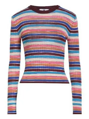 Missoni Striped Ribbed-knit Sweater - Blue