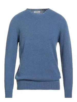 Alpha Studio Sweater In Recycled Wool, Viscose, Polyamide, And Cashmere - Blue