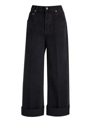 Citizens Of Humanity Ayla Baggy Cuffed Crop Jeans - Black