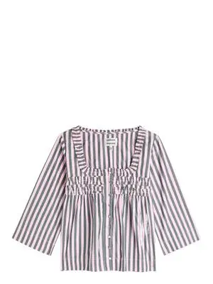 DAMSON MADDER Leilani Striped Cotton-Poplin Blouse