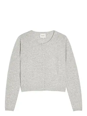 REFORMATION Clara Cashmere Cardigan - Light Grey