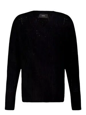 Commas V-neck Knit Sweater - Black