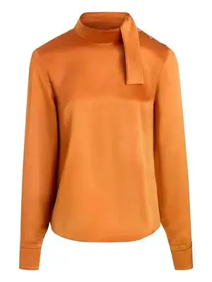 Patou Scarf-detail Blouse - Orange