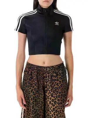 Adidas Three-stripe Zip-up Sweatshirt - Black