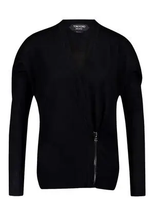 TOM FORD Wrap-front Cardigan - Black
