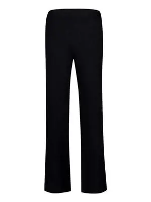 PAULA Cashmere Straight-leg Trousers - Black