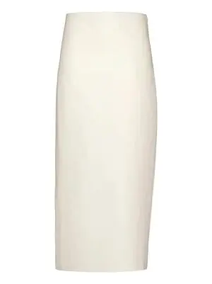 Gabriela Hearst Midi Cashmere Skirt - White