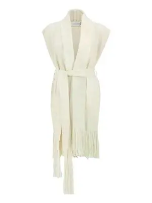 Gabriela Hearst Teagan Fringed Cashmere Vest - Neutrals