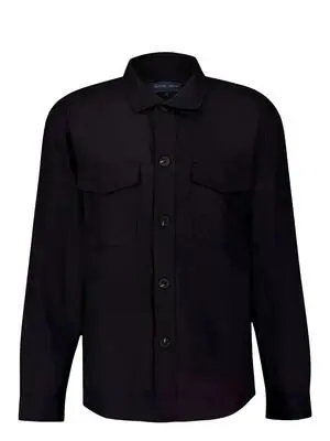 Frescobol Carioca Nuno Long-sleeves Pocket Shirt Jacket - Black