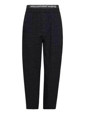 Alexander Wang Relaxed Plaid Pants - Blue