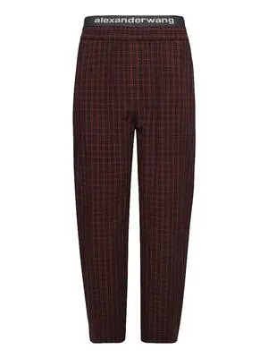 Alexander Wang Relaxed Plaid Pants Red