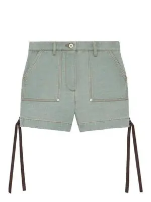 Loewe Workwear Denim Shorts - Green