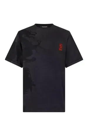 Roberto Cavalli Dragon-print T-shirt - Black