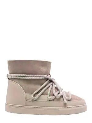 Inuikii Suede Lace-Up Boots Grey