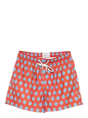 PENINSULA SWIMWEAR Geometric Pattern Swim Shorts - Red