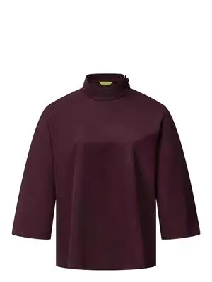 Shanghai Tang High-neck Quarter-sleeves Blouse - Purple