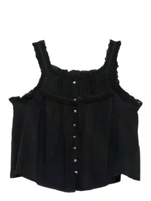 DÔEN Fidella Cropped Blouse - Black
