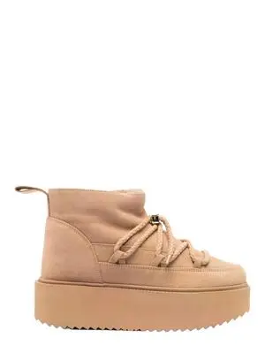 Inuikii Classic Suede Platform Boots - Neutrals