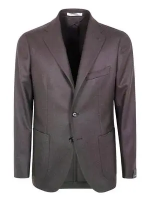 Tagliatore Herringbone Wool Jacket - Brown