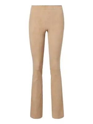 Stouls Jp Long Suede Flared Pants - Beige