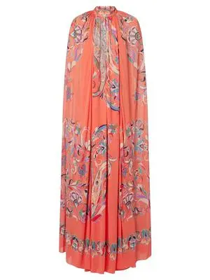 Etro Paisley Printed Caped Gown - Multicoloured