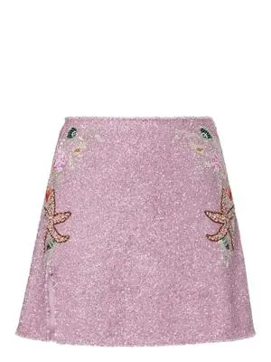 CLIO PEPPIATT Marina Embellished Mini Skirt - Purple