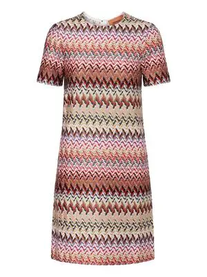 Missoni Zig Zag Lamé Minidress - Multicoloured