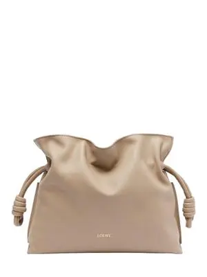 Loewe Flamenco Medium Leather Tote Bag - Beige