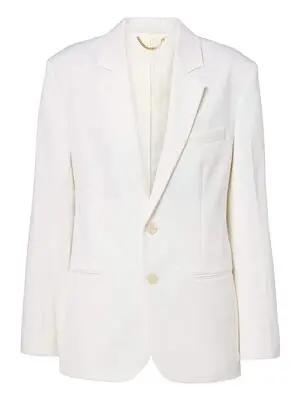 VICTORIA BECKHAM Victoria Beckham Ivory Wool-Blend Blazer