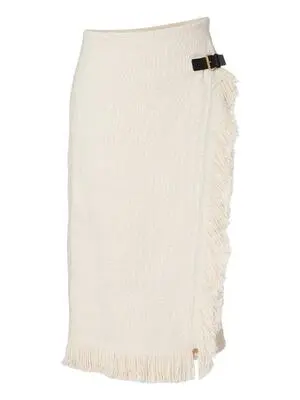 Isabel Marant Galla Cotton And Linen Midi Skirt - White