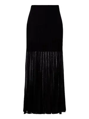 Isabel Marant Ezra Pleated Crêpe Skirt - Black