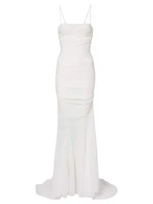 Blumarine Draped Gown - White