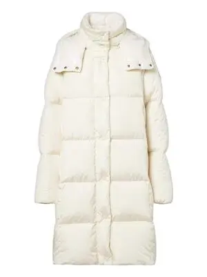 Moncler Quilted Down Coat - White