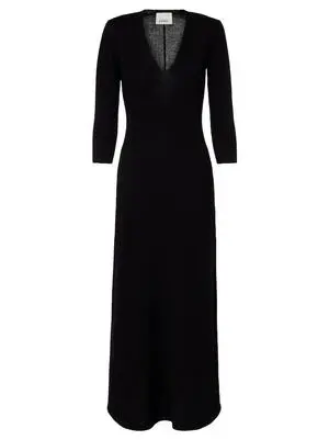 Isabel Marant Salina Wool-blend Maxi Dress - Black