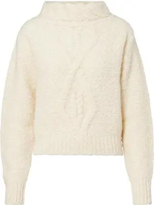 Isabel Marant Romane Cable-knit Turtleneck Sweater - Beige