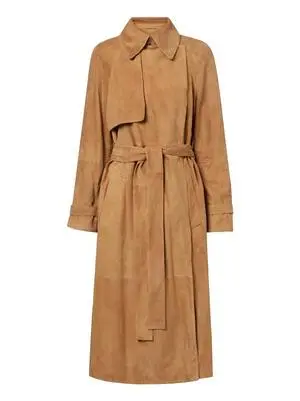 Proenza Schouler Ramona Suede Trench Coat - Brown