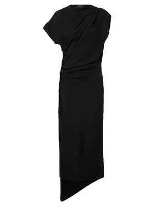 Proenza Schouler Hallie Draped Midi Dress Black