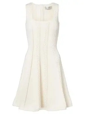 Oscar De La Renta Open-knit Minidress - White