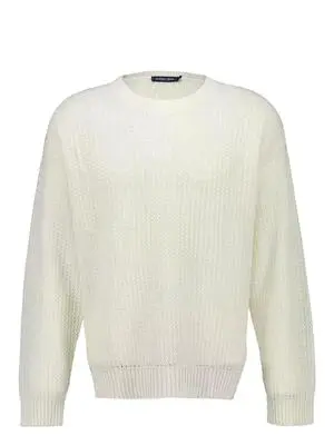 Frescobol Carioca Jardim Linen Crew-neck Sweater - White