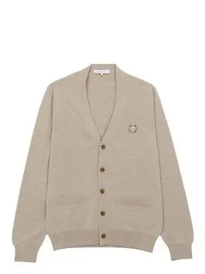 Maison Kitsuné Bold Fox Head Cardigan - Beige