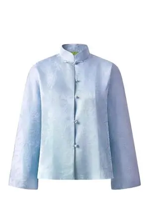 Shanghai Tang Floral-jacquard Shirt - Blue