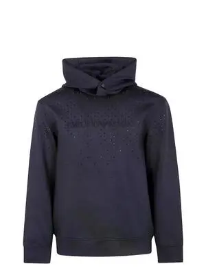Emporio Armani Crystal-embellished Hoodie - Black