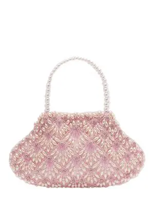 CLIO PEPPIATT Scallop Mini Embellished Tote Bag - Pink