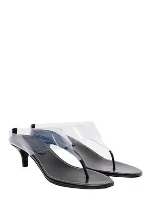 Magda Butrym 45 Leather-trimmed Thong Sandals - Black