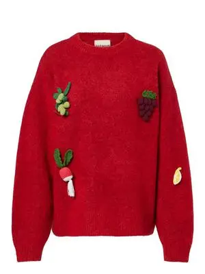 ALEMAIS Fruitto Alpaca-blend Sweater - Red